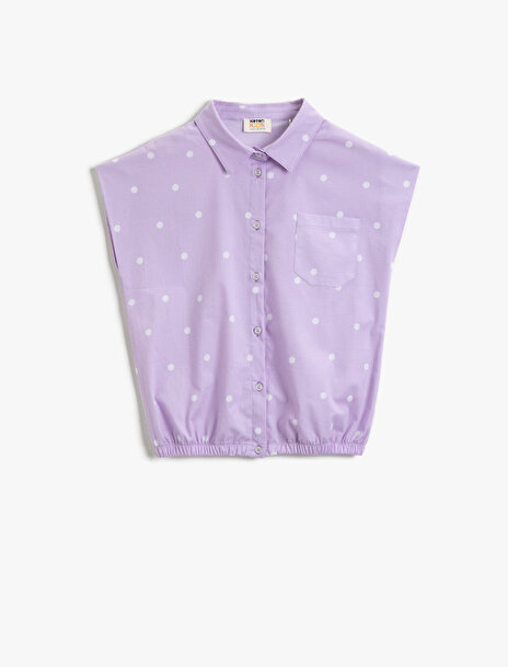 Koton Kız Çocuk Kolsuz Gömlek Puantiyeli Pamuklu