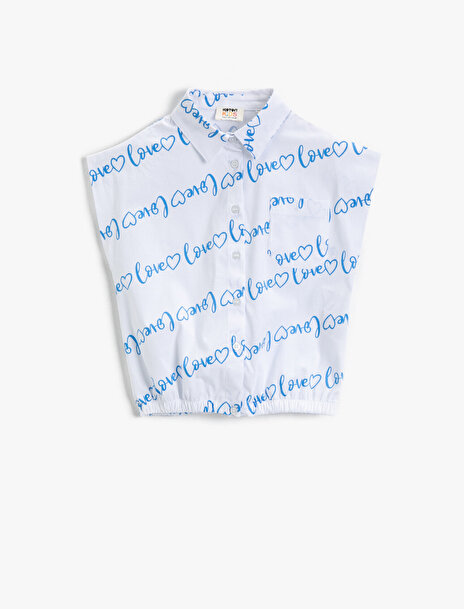 Koton Kız Çocuk Kolsuz Gömlek Baskılı Pamuklu