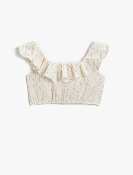 Koton Kız Çocuk Crop Bluz Fırfırlı