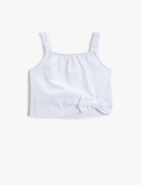 Koton Kız Çocuk Kurdele Detaylı Bluz Askılı Pamuklu