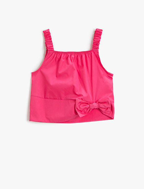 Koton Kız Çocuk Kurdele Detaylı Bluz Askılı Pamuklu