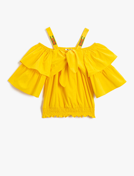 Koton Kız Çocuk Fırfırlı Bluz Pamuklu