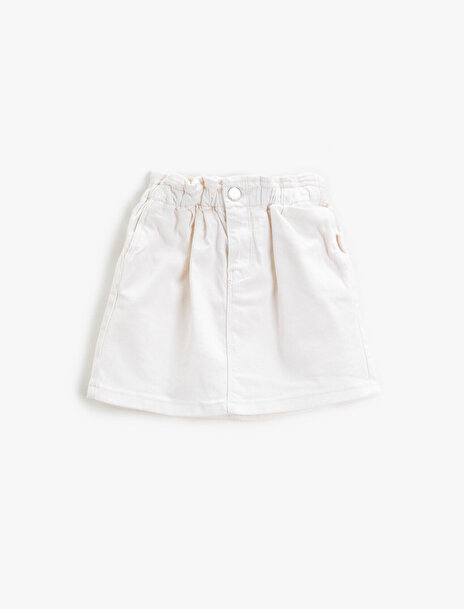 Koton Kız Çocuk Mini Kot Etek Pamuklu