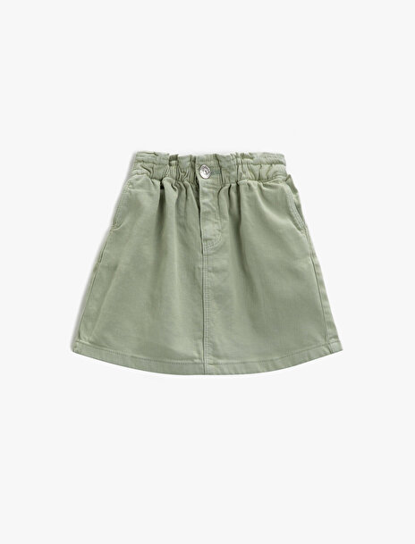 Koton Kız Çocuk Mini Kot Etek Pamuklu