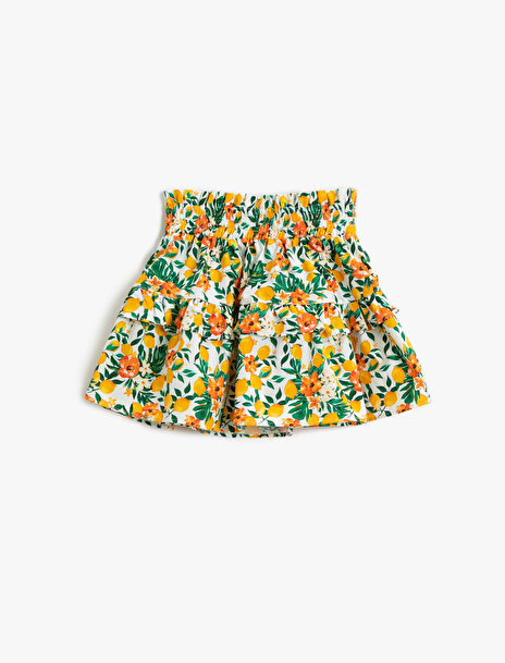 Koton Kız Çocuk Çiçekli Etek Pamuklu