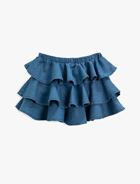 Koton Kız Çocuk Fırfırlı Etek Pamuklu