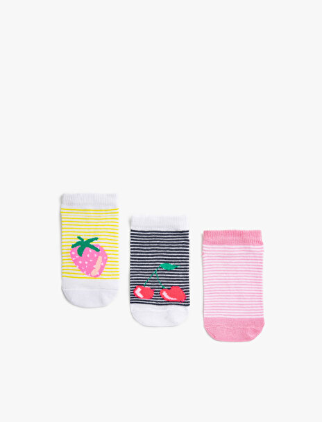 Koton Kız Çocuk Kız Çocuk Meyveli Çorap Seti Pamuklu