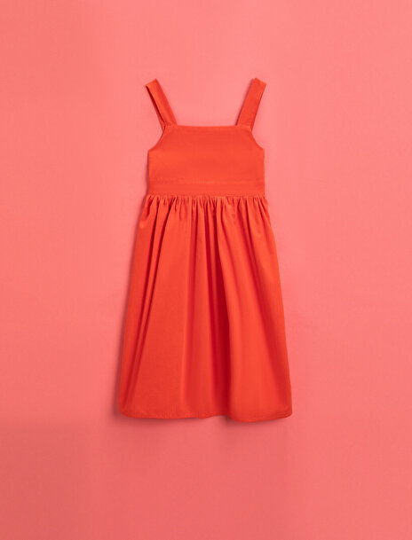 Koton Kız Çocuk Askılı Elbise Pamuklu