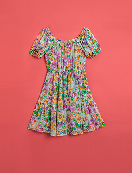 Koton Kız Çocuk Çiçekli Yazlık Elbise