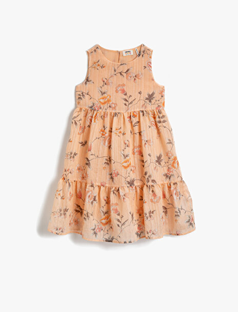 Koton Kız Çocuk Çiçekli Yazlık Elbise Bisiklet Yaka