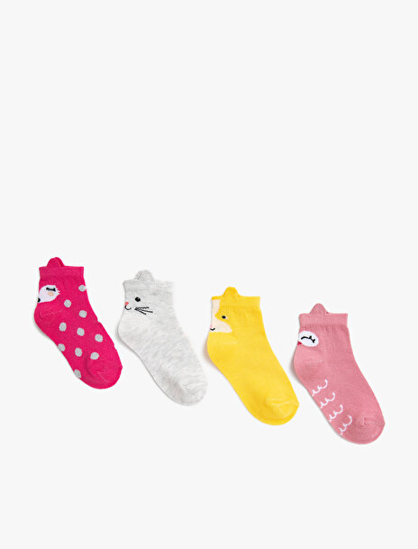 Koton Kız Çocuk Kız Çocuk Çorap Seti Pamuklu Hayvan Desenli Koton Kız Çocuk Kız Çocuk Çorap Seti Pamuklu Hayvan Desenli