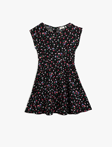 Koton Kız Çocuk Çiçekli Yazlık Elbise Bisiklet Yaka