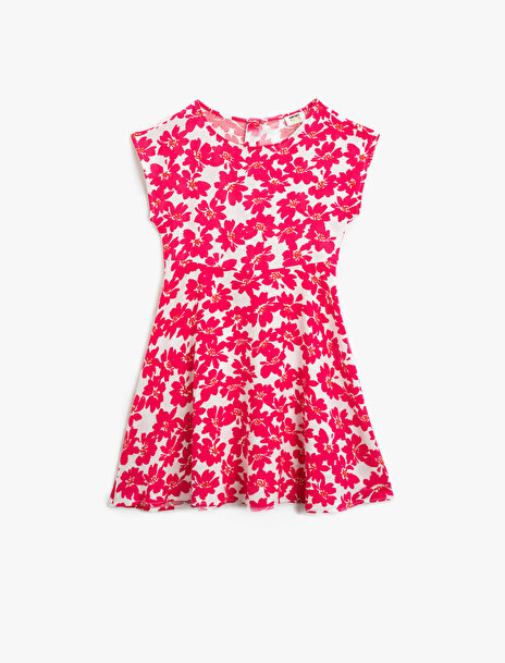 Koton Kız Çocuk Çiçekli Yazlık Elbise Kisa Kollu