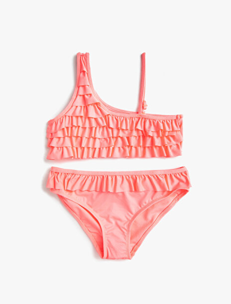 Koton Kız Çocuk Fırfırlı Bikini Takımı