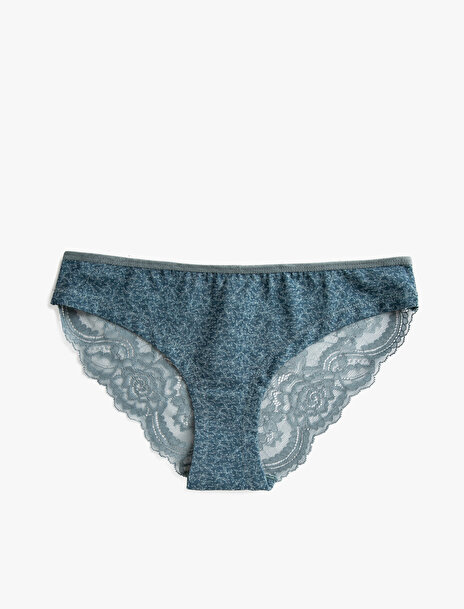 Koton Kadın Desenli Külot Dantel Detaylı Pamuklu Koton Kadın Desenli Külot Dantel Detaylı Pamuklu