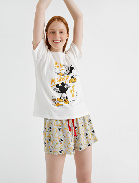 Koton Kadın Mickey Mouse Lisanslı Pijama Takımı Pamuklu Koton Kadın Mickey Mouse Lisanslı Pijama Takımı Pamuklu