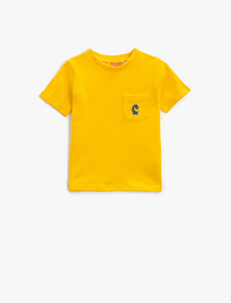 Koton Erkek Çocuk Baskılı Tişört Kısa Kollu Bisiklet Yaka Pamuklu Cepli