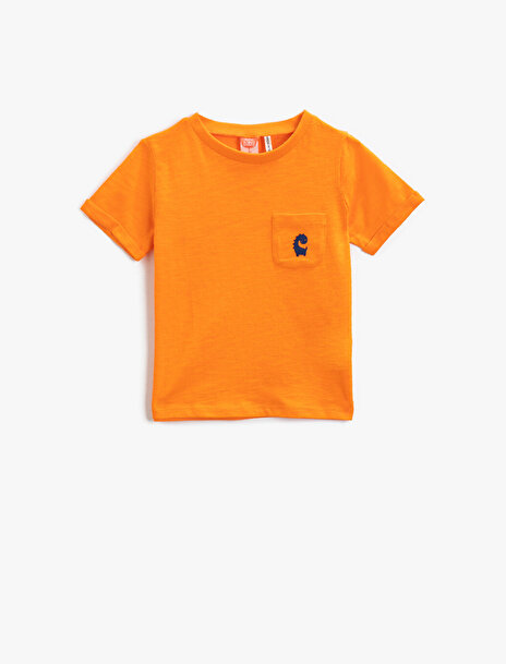 Koton Erkek Çocuk Baskılı Tişört Kısa Kollu Bisiklet Yaka Pamuklu Cepli