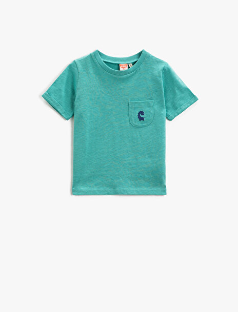 Koton Erkek Çocuk Baskılı Tişört Kısa Kollu Bisiklet Yaka Pamuklu Cepli