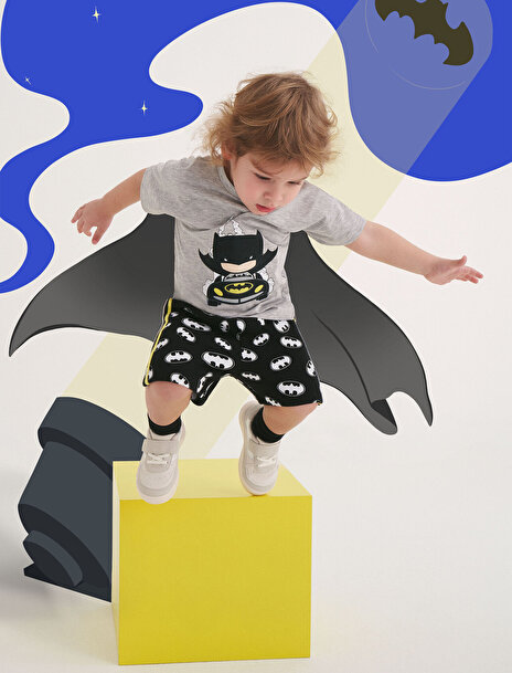 Koton Erkek Çocuk Batman Tişört Lisanslı Baskılı Pamuklu