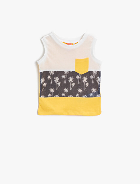 Koton Erkek Çocuk Renk Bloklu Atlet Baskılı