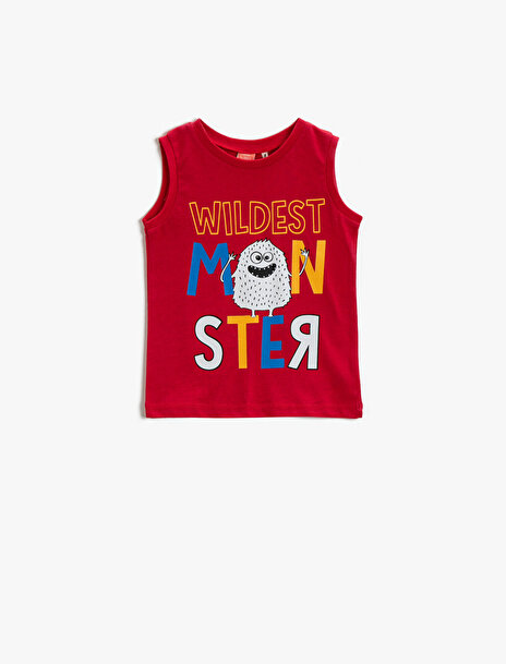 Koton Erkek Çocuk Sloganlı Atlet Pamuklu