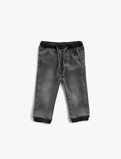 Koton Erkek Çocuk Belden Bağlamalı Jean Pantolon Comfort Strech Pamuklu Koton Erkek Çocuk Belden Bağlamalı Jean Pantolon Comfort Strech Pamuklu