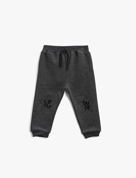 Koton Erkek Çocuk Yazılı Baskılı Beli Bağlamalı Eşofman Altı