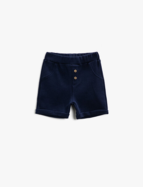 Koton Erkek Çocuk Düğmeli Şort Pamuklu