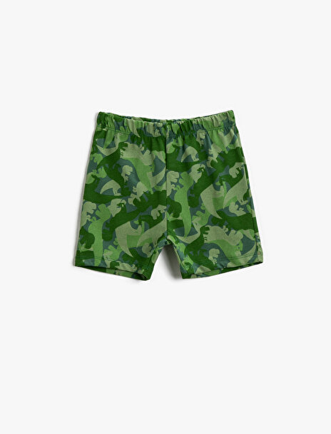 Koton Erkek Çocuk Dinazor Baskılı Şort Pamuklu