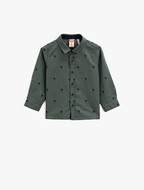 Koton Erkek Çocuk Pamuklu Desenli Klasik Yaka Uzun Kollu Gömlek Koton Erkek Çocuk Pamuklu Desenli Klasik Yaka Uzun Kollu Gömlek