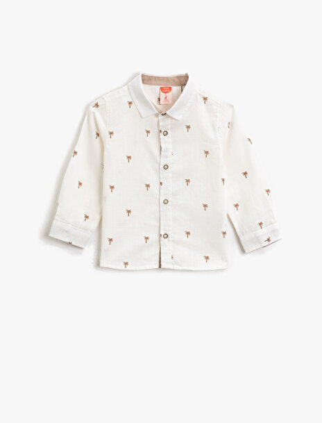 Koton Erkek Çocuk Pamuklu Desenli Klasik Yaka Uzun Kollu Gömlek Koton Erkek Çocuk Pamuklu Desenli Klasik Yaka Uzun Kollu Gömlek