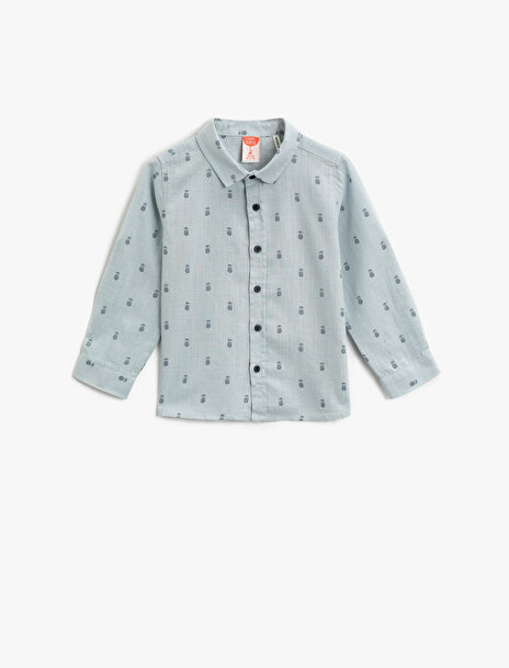 Koton Erkek Çocuk Pamuklu Desenli Klasik Yaka Uzun Kollu Gömlek Koton Erkek Çocuk Pamuklu Desenli Klasik Yaka Uzun Kollu Gömlek