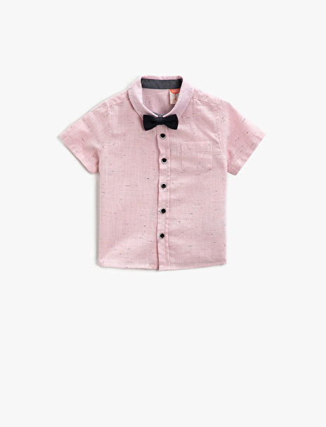 Koton Erkek Çocuk Kısa Kollu Gömlek Papyonlu Pamuklu