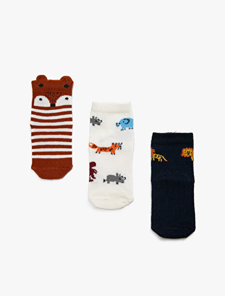 Koton Erkek Çocuk Erkek Bebek Desenli Çorap Seti Çizgili Pamuklu Koton Erkek Çocuk Erkek Bebek Desenli Çorap Seti Çizgili Pamuklu