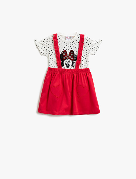 Koton Kız Çocuk Minnie Mouse Takım Lisanslı Pamuklu