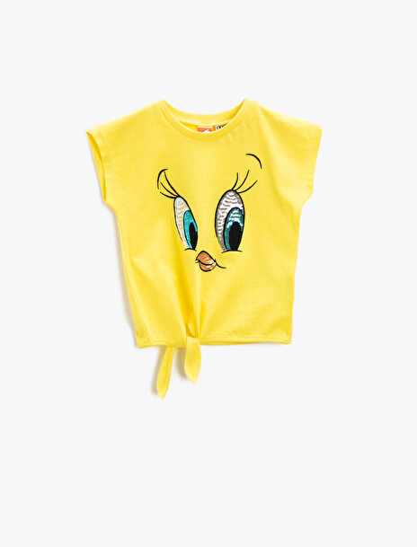 Koton Kız Çocuk Tweety Tişört Lisanslı Baskılı Pamuklu