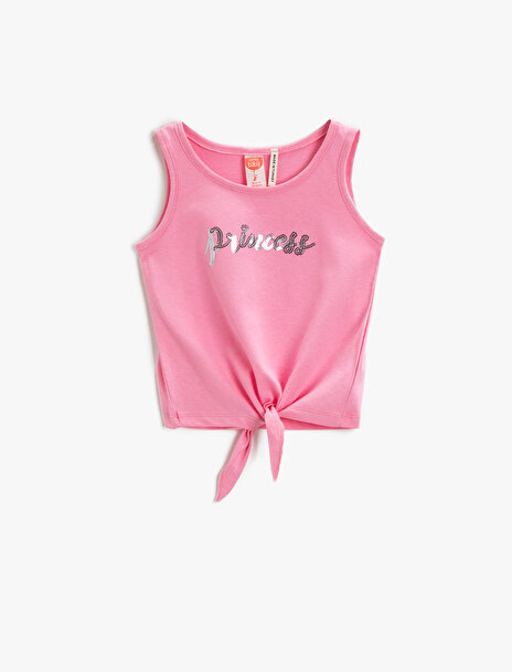 Koton Kız Çocuk Prenses Baskılı Atlet Pamuklu