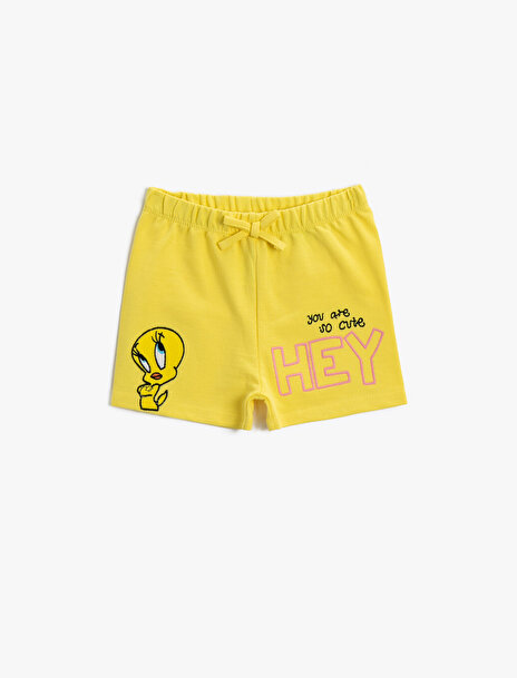 Koton Kız Çocuk Tweety Şort Pamuklu Lisanslı