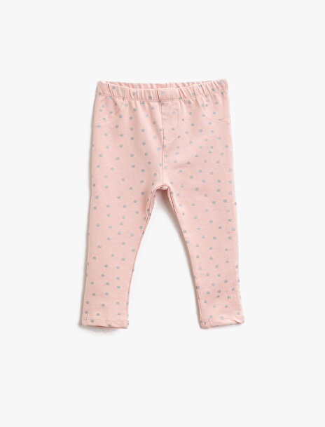 Koton Kız Çocuk Puantiyeli Pamuklu Tayt