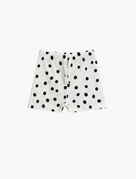 Koton Kız Çocuk Puantiyeli Şort Pamuklu