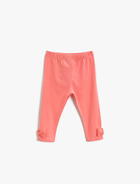 Koton Kız Çocuk Kurdele Detaylı Pamuklu Tayt