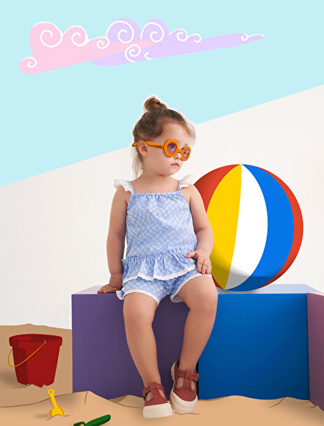 Koton Kız Çocuk Desenli Bluz Dantel Detaylı Pamuklu Koton Kız Çocuk Desenli Bluz Dantel Detaylı Pamuklu