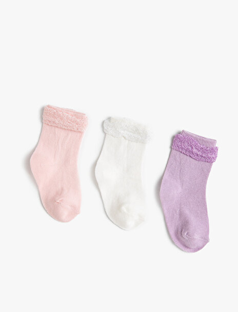 Koton Kız Çocuk Kız Bebek Basic Çorap Seti Pamuklu