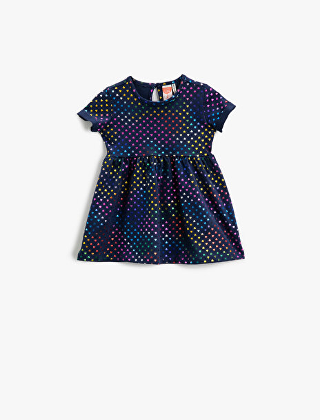 Koton Kız Çocuk Kalpli Elbise Pamuklu