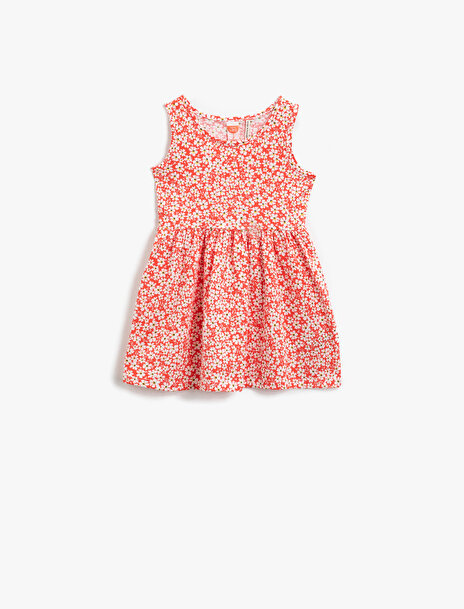 Koton Kız Çocuk Çiçekli Yazlık Elbise Kolsuz Pamuklu Koton Kız Çocuk Çiçekli Yazlık Elbise Kolsuz Pamuklu
