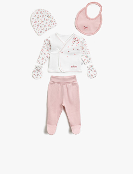 Koton Kız Çocuk Bebetto Hastahane Çıkış Seti Çiçekli Nakışlı Pamuklu Koton Kız Çocuk Bebetto Hastahane Çıkış Seti Çiçekli Nakışlı Pamuklu