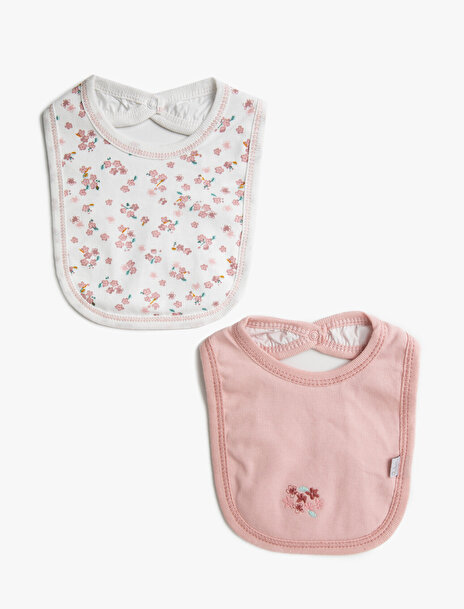 Koton Kız Çocuk Bebetto 2'li Çıtçıtlı Önlük Çiçek Desenli Pamuklu