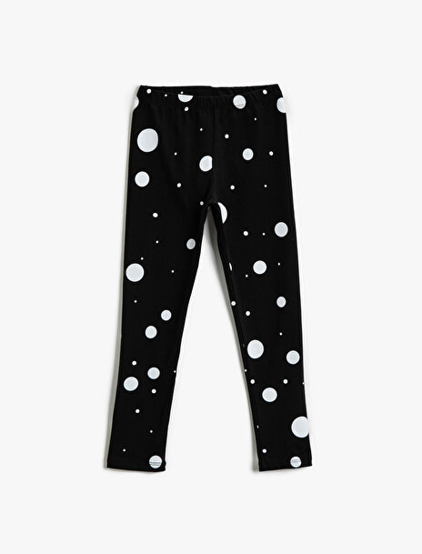 Koton Kız Çocuk Puantiyeli Tayt Beli Lastikli Pamuklu