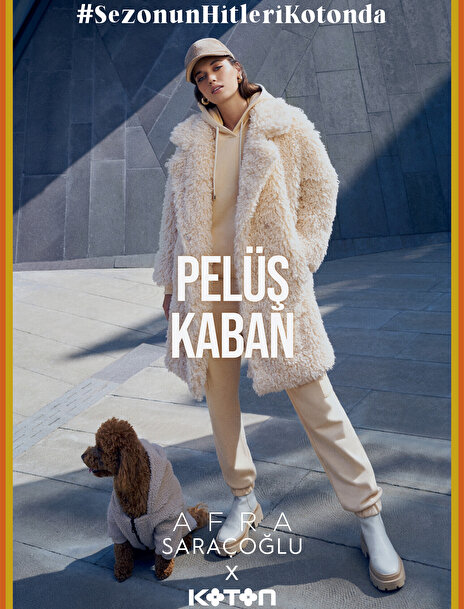 Koton Kadın Pelüş Kaban